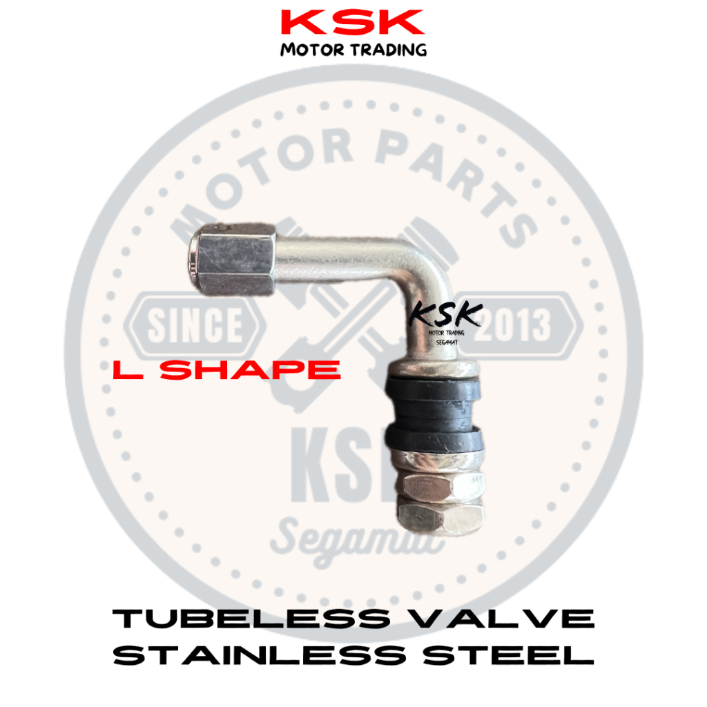 TUBELESS VALVE L SHAPE MOTOR TYRE TAYAR TUBE HEAD KEPALA TIUB LESS ...