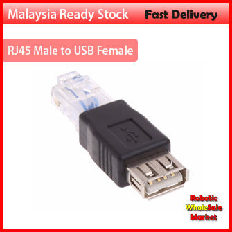 Ethernet RJ45 Male to USB Female Connector Converter Adapter | Shopee ...