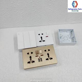 CZ kotak suis soket elektrik pasang dinding 1 2 3 4 gang 插座底壳 单座双座 ...