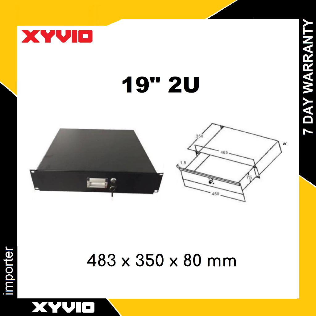 Server Rack Drawer 19" 1U / 2U / 3U / 4U Standard Size Rack Mount ...