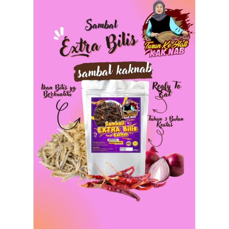 SAMBAL EXTRA BILIS KAK NAB (+-250g) | Shopee Malaysia