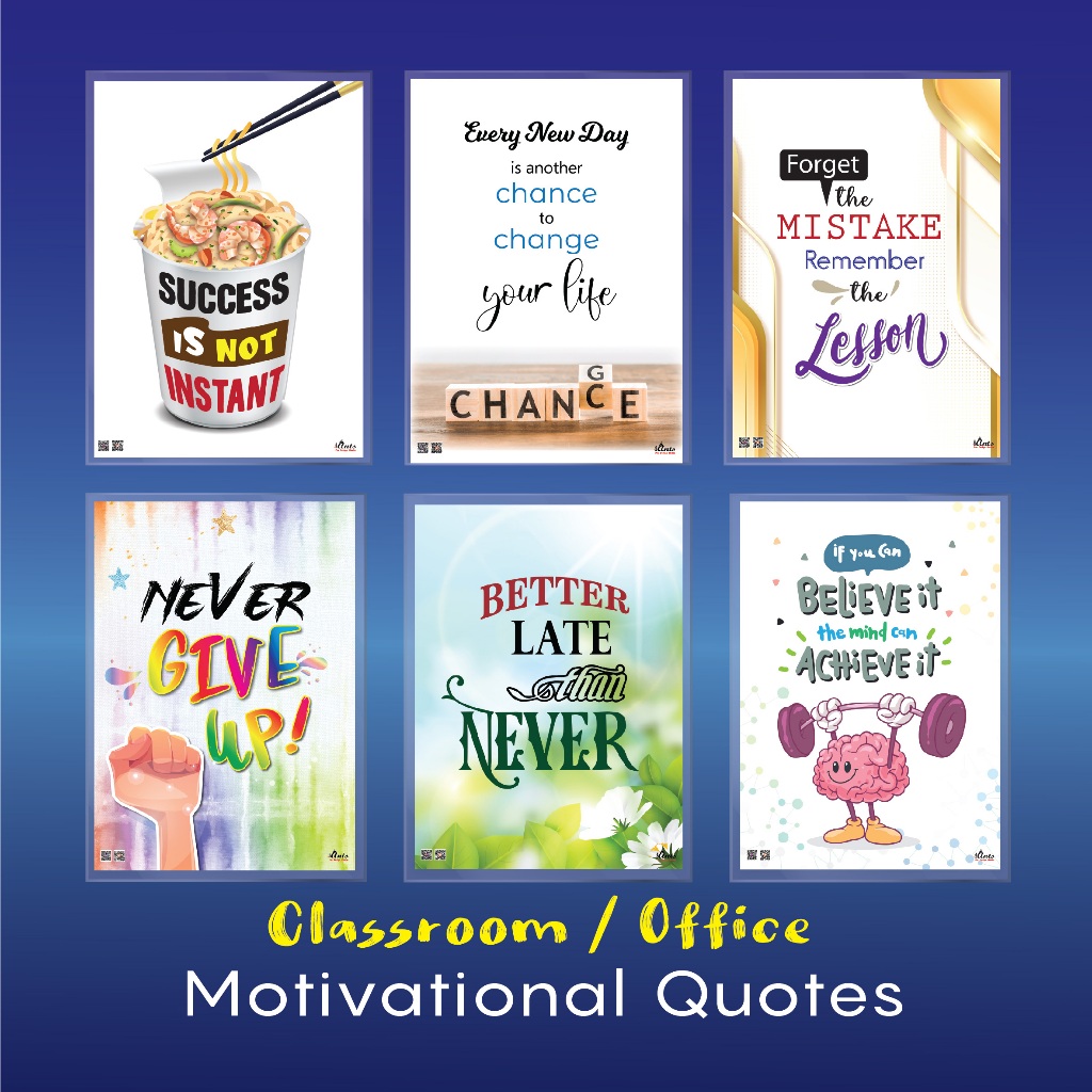 A4 Poster Motivasi Sekolah Motivational Laminate Inspiration Quotes ...