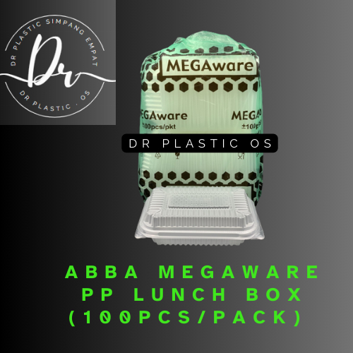 CHEAPEST PP LUNCH BOX ABBAWARE KOTAK NASI MEGA ABBA 100PCS | Shopee ...