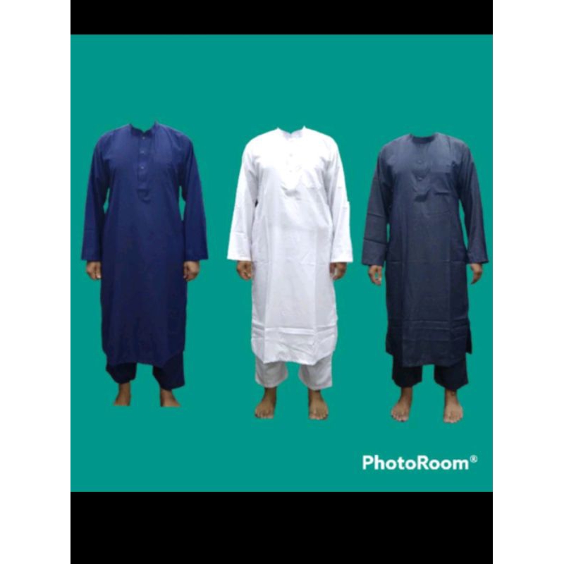 KURTA LELAKI LABUH PASANG / GAMIS KAIN 100% COTTON BEST QUALITY ...