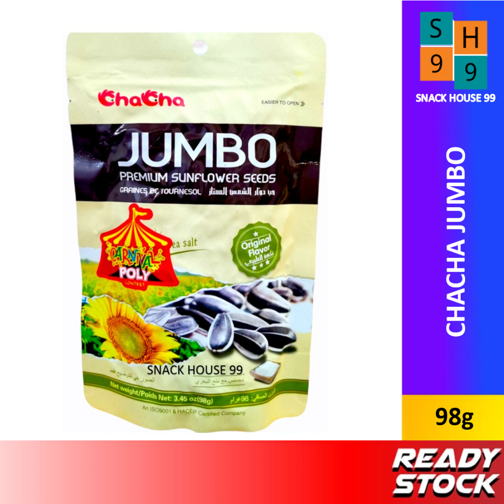 【98g】Chacha Jumbo Premium Roasted Sunflower Seeds With Sea Salt ...