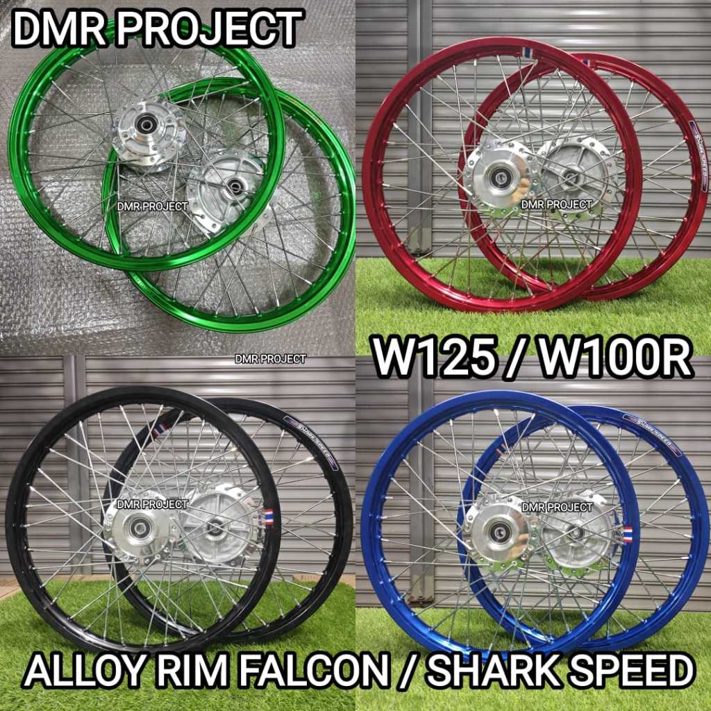 ALLOY RIM W125/W100R (DISC) 1.40X17 COMPLATE SET AIK SIA/SHARK SPEED ...