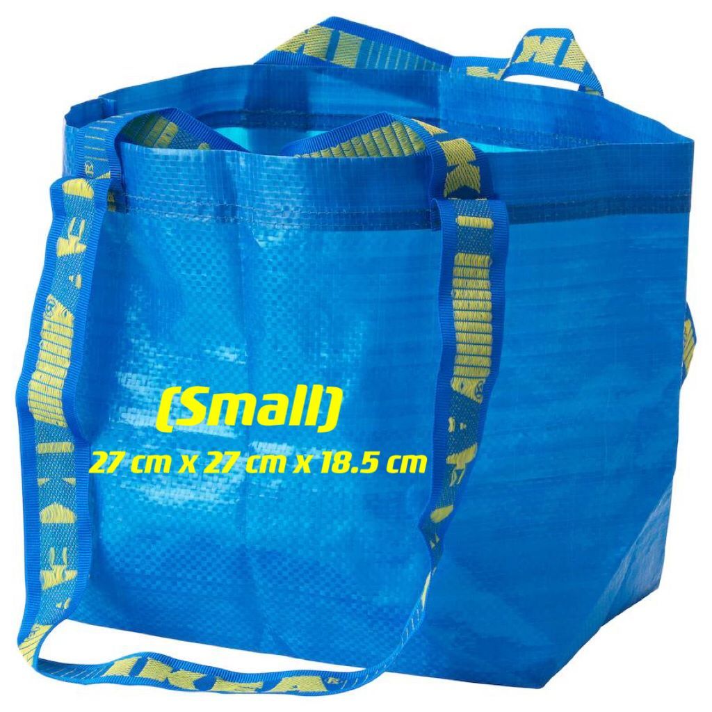 IKEA CARRIER LAUNDRY RECYCLE SHOPPING FRAKTA BAG BEG BLUE BIRU SMALL ...