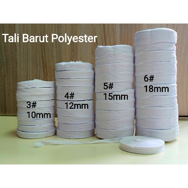 [10mm, 12mm, 15mm, 18mm] Tali Cotton Kain Barut/Tali Barut Polyester ...