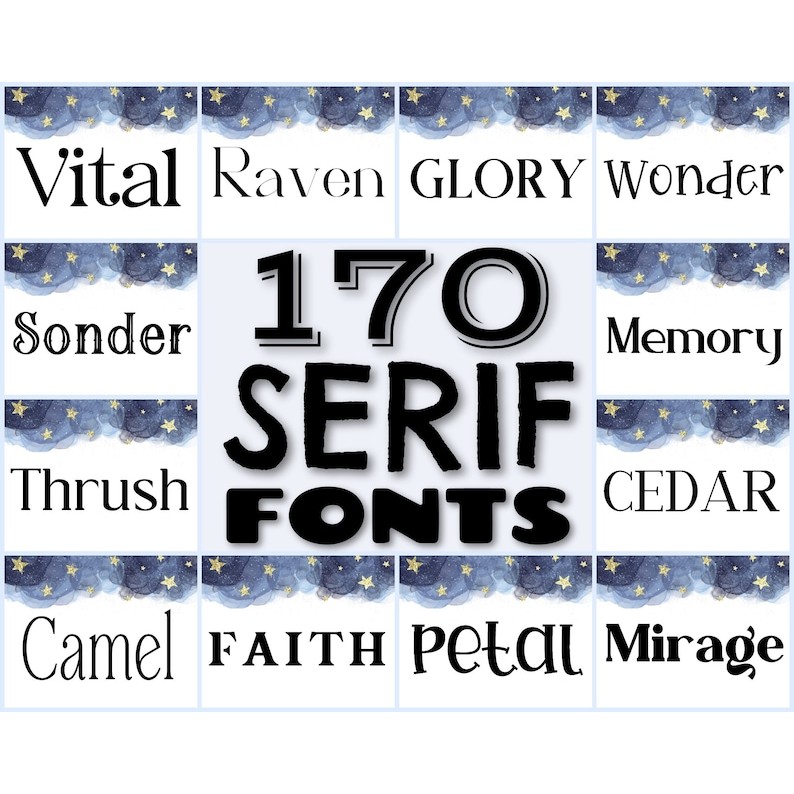 170 Serif Fonts Bundle - Add Fonts to Microsoft PowerPoint, Excel ...
