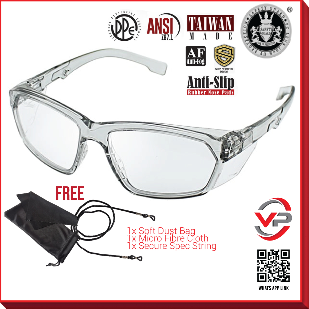 SAFETY GUARD S-213 RX PRESCRIPTION GLASSES S213 SIRIM SPEC SAFETY ANSI ...