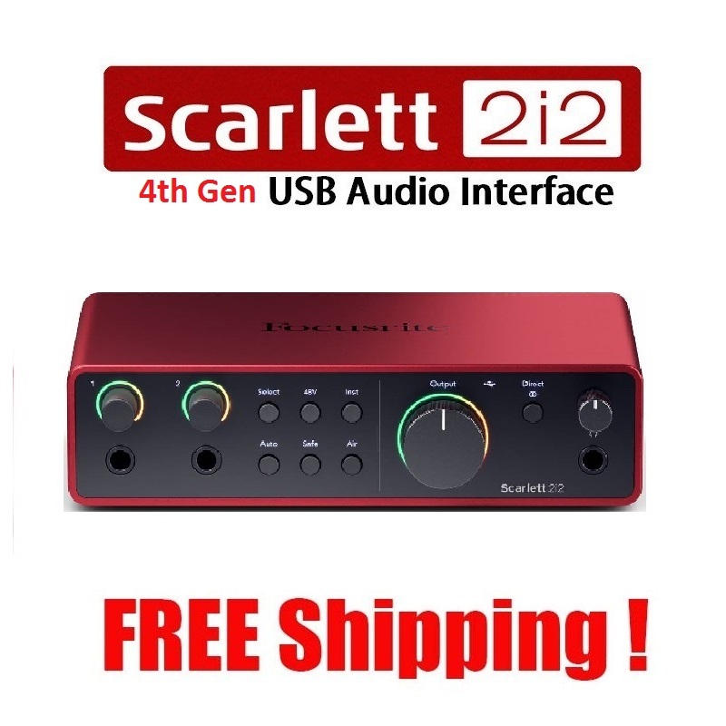 [We Ship Everyday] Focusrite Scarlett 2i2 (4th Gen / 3rd Gen) USB Audio ...