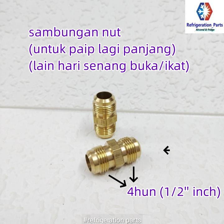 CZ sambungan & penukar tembaga paip 铜管连接头 转换头 copper flare nut union ...