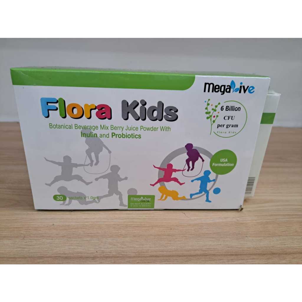 MEGALIVE Flora Kids Probiotics 2 BOX x 30 sachets PLUS FREE 5 SACHETS ...