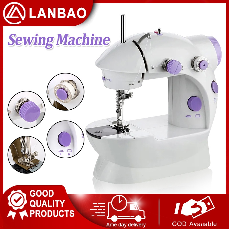 Portable Sewing Machine Electric 4 in 1 Dual Speed Multi-Function Mesin ...