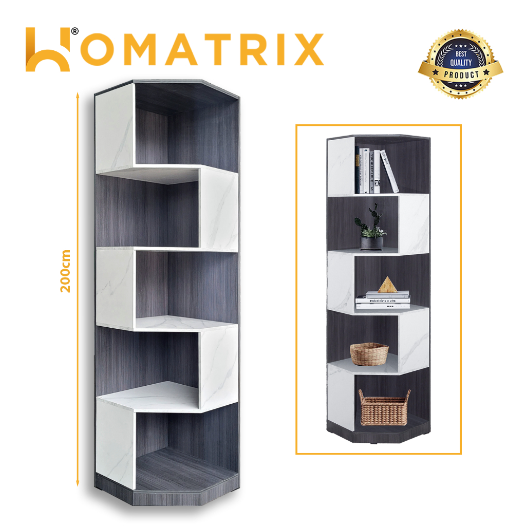 HOMATRIX Corner Rack Living Room Decoration Multipurpose Book Shelf ...