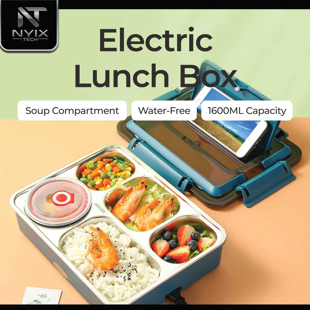 Electric Lunch Box Heat Soup Multi Compartment Many Space Big Stainless ...