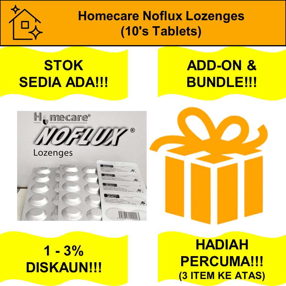 Homecare Noflux Lozenges (10's Tablets; Enzyme-based Anti-inflammatory ...