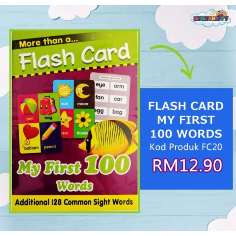 EARLY LEARNING FLASH CARD ENGLISH KAD IMBAS BAHASA MELAYU FOR BABY AND ...