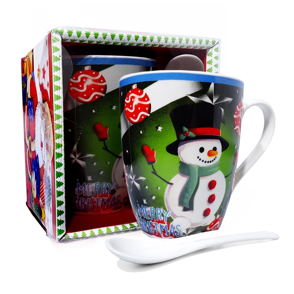 HS-015 Christmas Ceramic Mug with Spoon | Shopee Malaysia