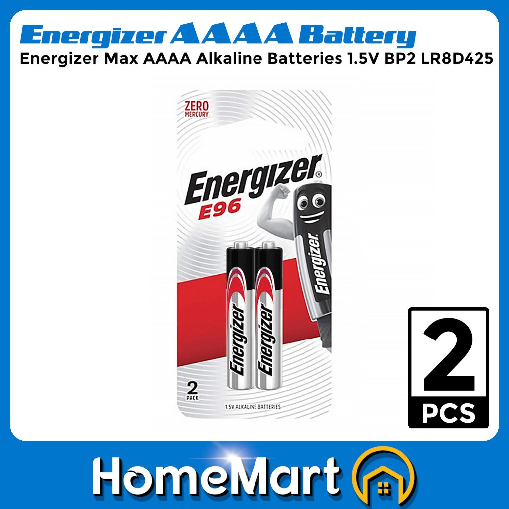 Energizer AAAA Battery Alkaline Batteries 1.5V BP2 LR8D425 | Shopee ...