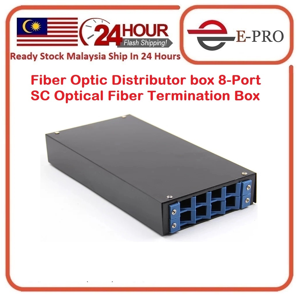 Fiber Optic Distributor box 8-Port SC Optical Fiber Termination Box FC ...