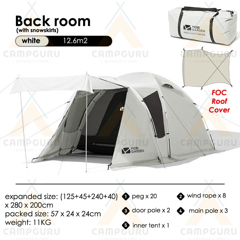 Mobi Garden Front Hall Back Room Backyard Family Tent Portable 4-6 ...