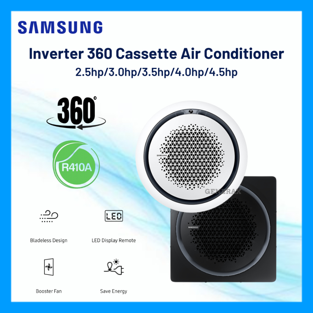 SAMSUNG 360 Cassette Inverter R410A Air Conditioner | Shopee Malaysia