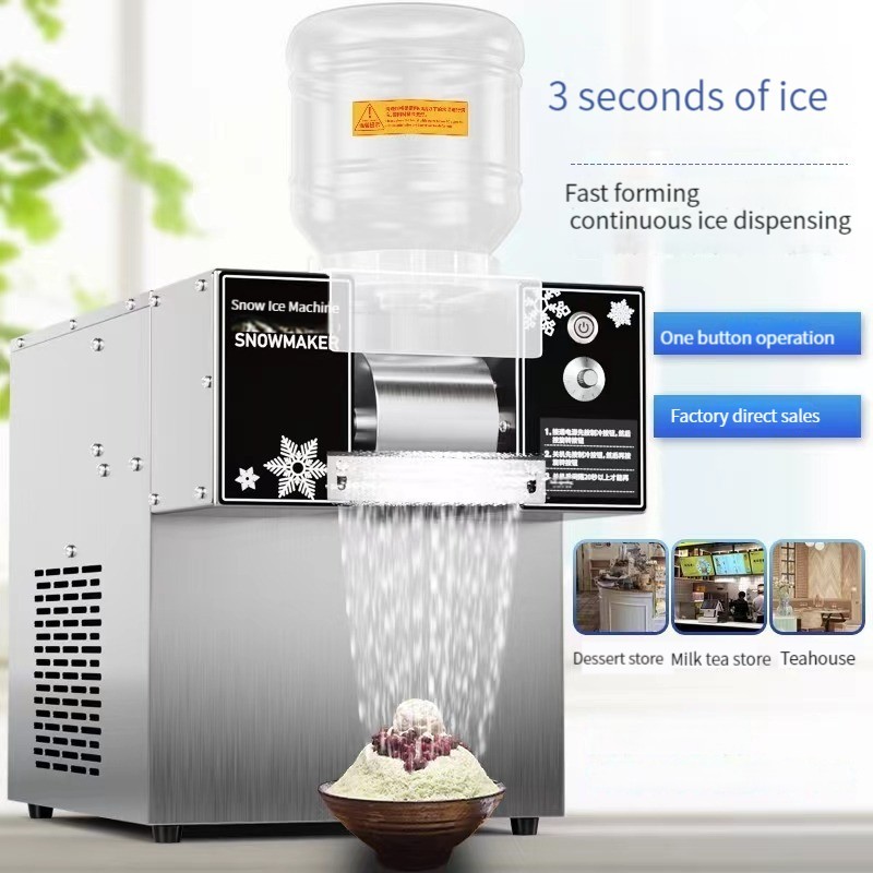 ️Mini Snow Ice Maker Shaver Machine Air Cooling Snowflake Ice Machine ...