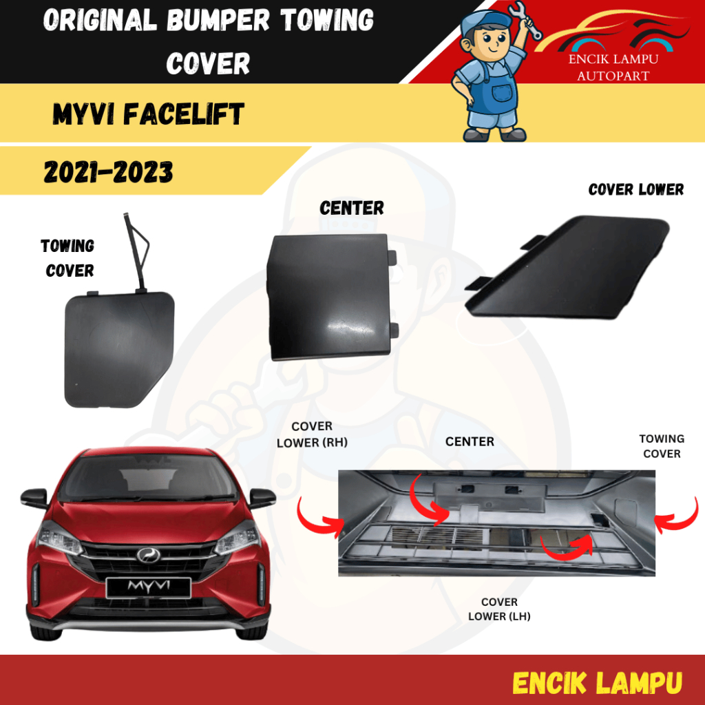 Original Bumper Towing Cover Perodua Myvi 2021-2023 New High Quality ...