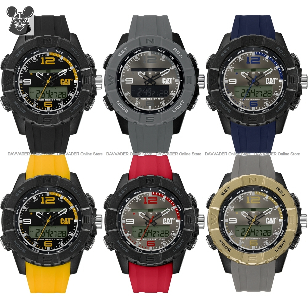 Caterpillar CAT Watches MG-164 Men's CARDIFF Ana-Digit Quartz 49mm ...