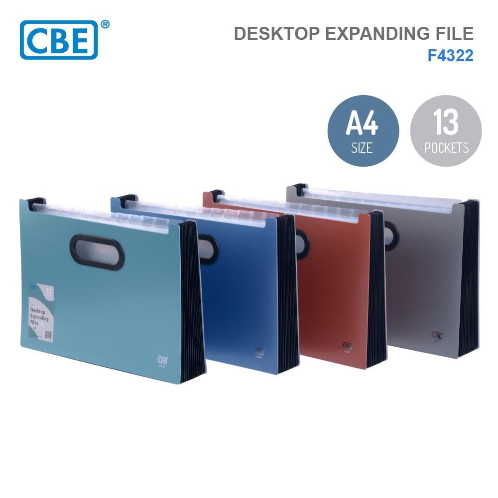CBE F4322 Desktop Expanding File A4 | 13 Pockets | Random Colours ...