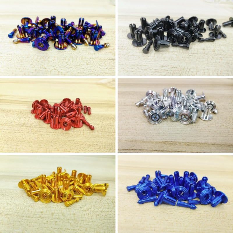 CNC Alloy Screw Cover Set Body Clip Rivet Universal Motorcycle XMAX Y15 ...