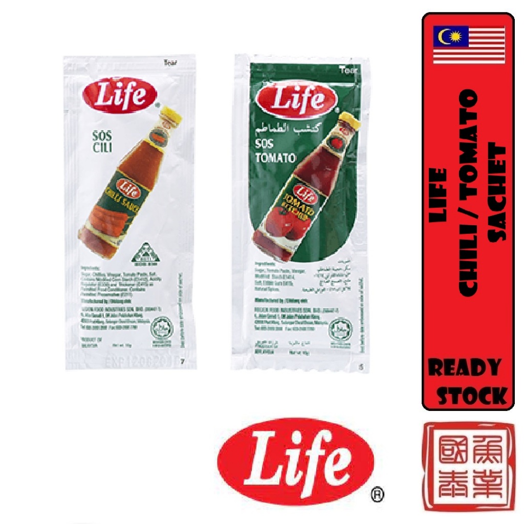 READY STOCK Life Cili Sos Sachet 10g Tomato Sos Sachet 10g Chili Sauce ...
