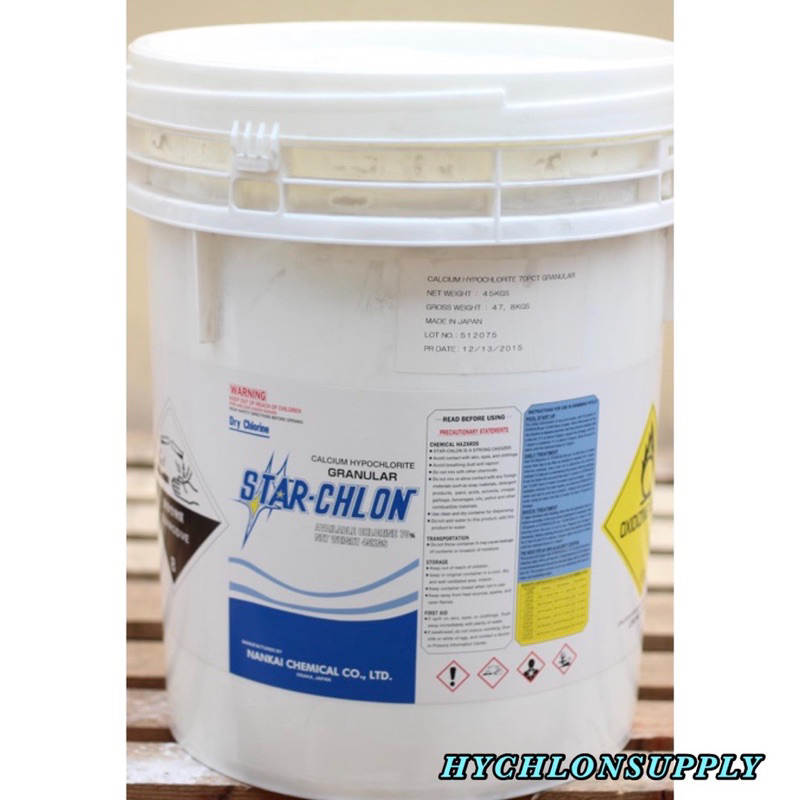 Chlorine Star-Chlon 70G 45Kg (Japan) Swimming Pool Calcium Hypochlorite ...