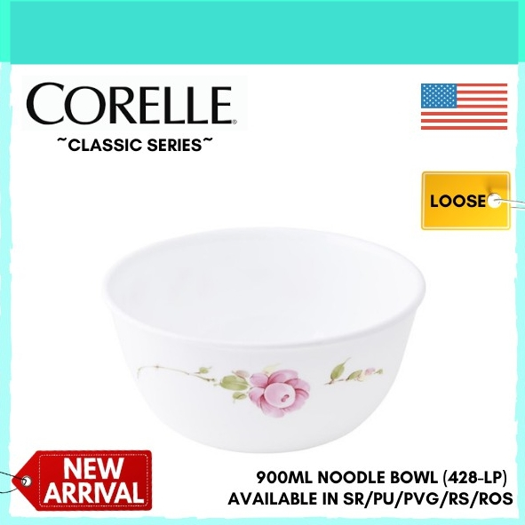 Corelle Noodle Bowl 900ml 90428-LP Country Rose Sakura Provence Garden ...