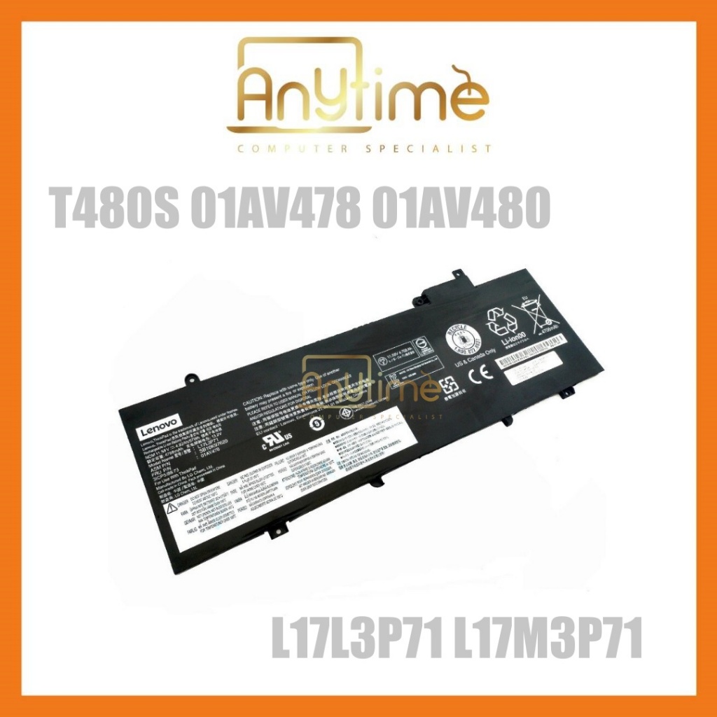 LENOVO THINKPAD T480S L17L3P71 L17M3P71 01AV478 01AV480 BATTERY ...