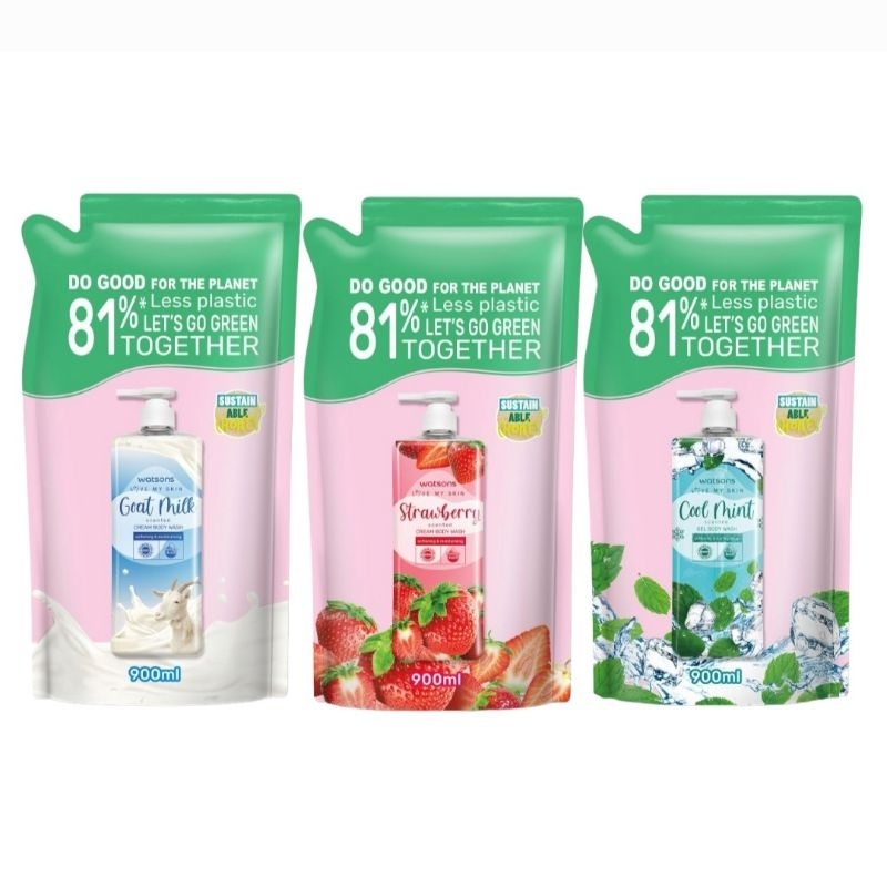 Watsons Body Wash Cream / Gel Bath Refill 900ml | Shopee Malaysia