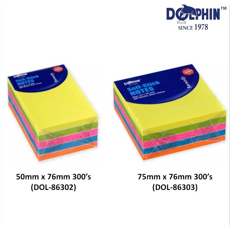 Dolphin Stick on Notes / Sticky Notes / Self Stick Notes (300's ...