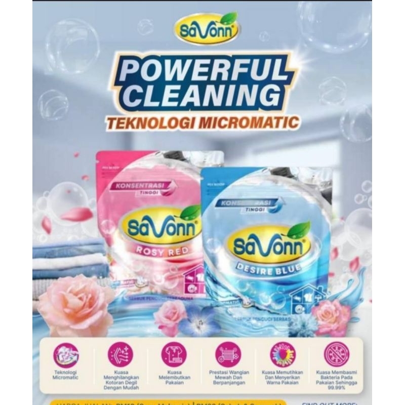 Savonn Detergent 5 in 1 Sabun Pemutih Baju Detergent Powder Sabun ...