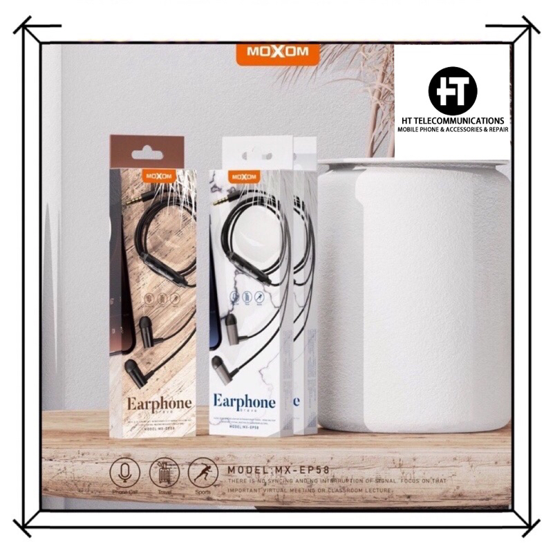 Moxom MX-EP58 Original Music Bass Earphones Bravo With Mic 3.5mm plug ...