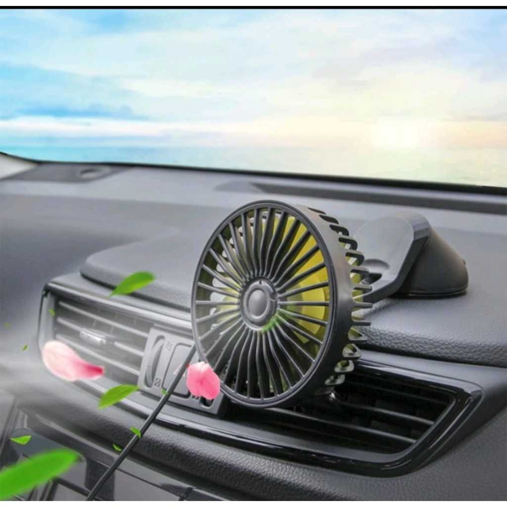 F403 12V-24V USB Car Fan For Dashboard Air Circulation Fans ABS Three ...