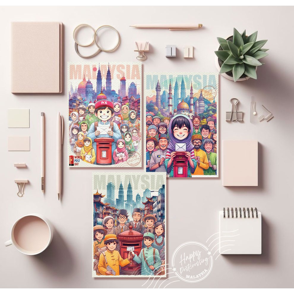 Malaysia Postcrossing Card Set | Shopee Malaysia