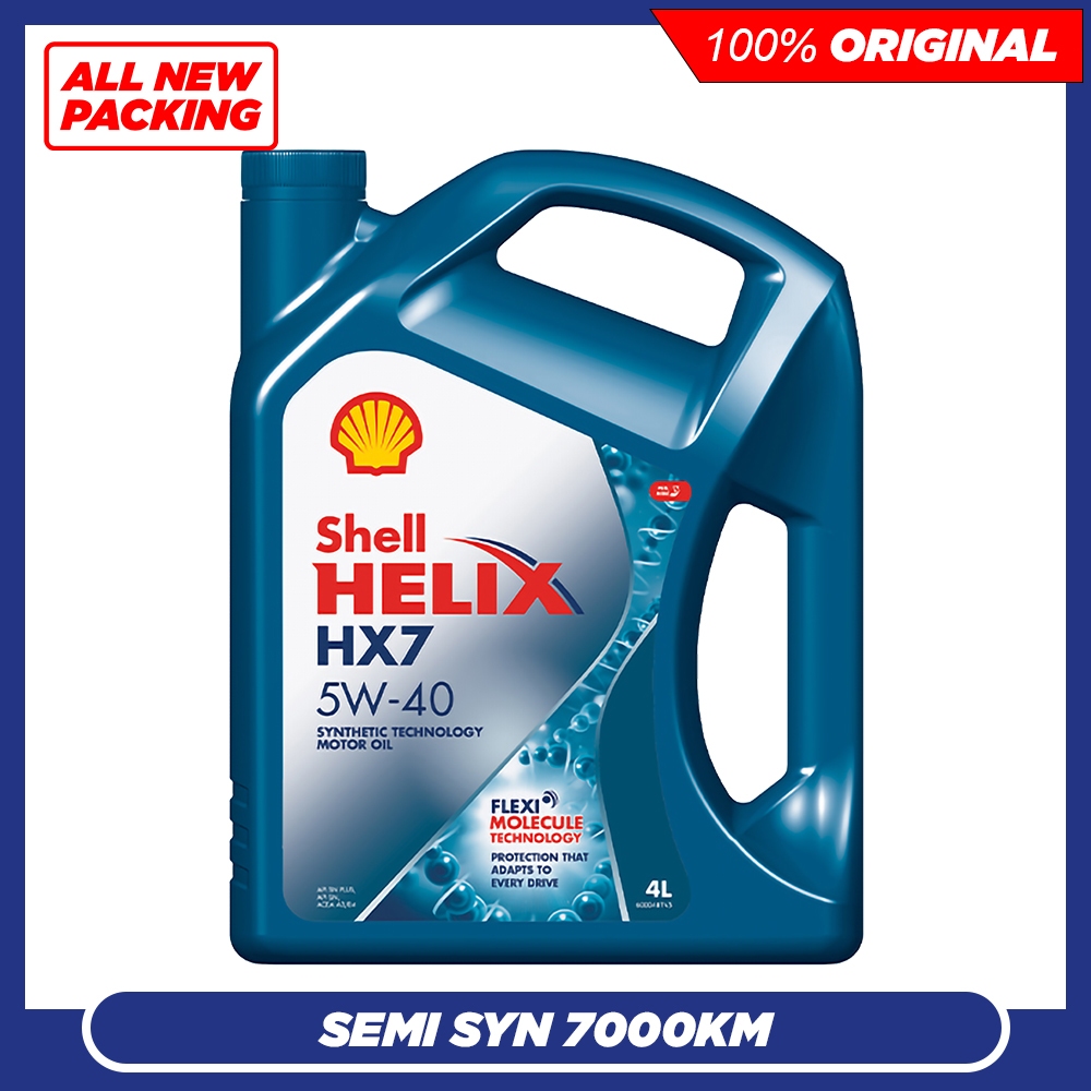 SHELL HELIX HX7 5W40 SN PLUS Semi Synthetic Engine Oil (4L) | Shopee ...