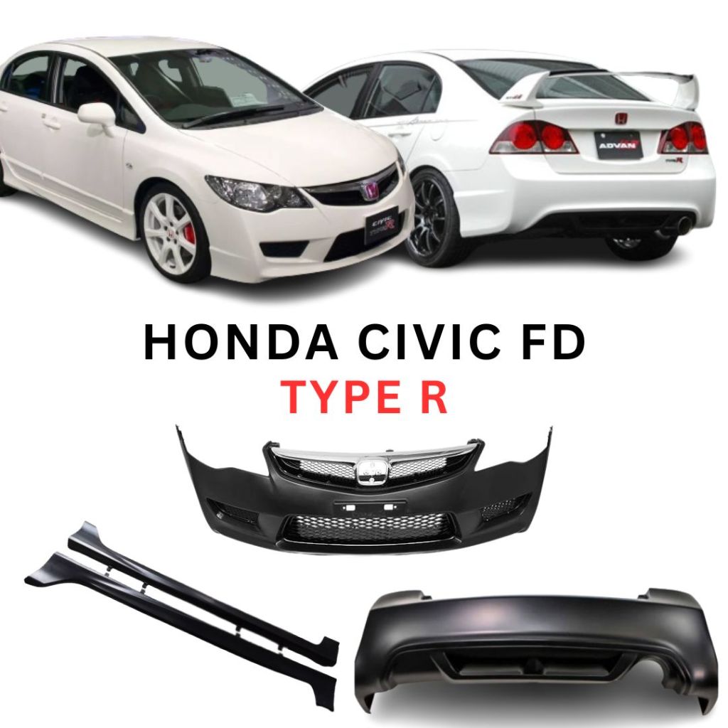 🔥 [Promotion!] 🔥 Honda Civic FD Type R Style Full Set Bodykit with ...