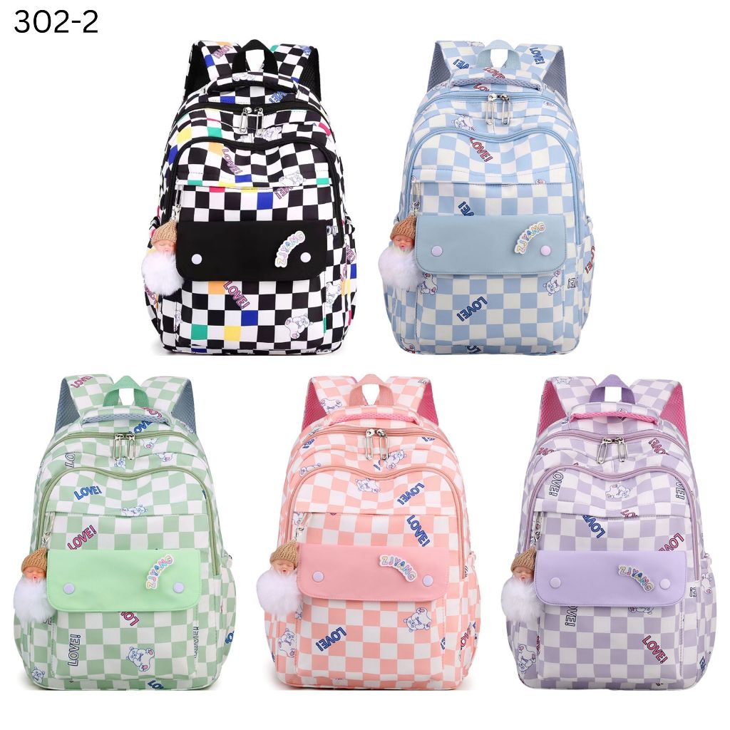 302-2 #Korea Beg Backpack High Quality ( Beg Sekolah / School Bag / Beg ...
