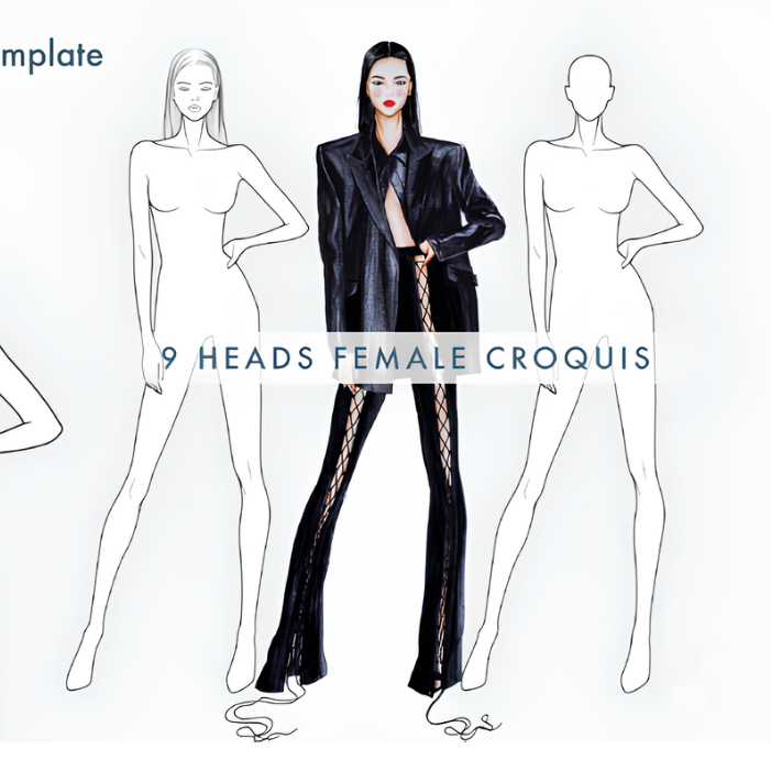 Female Croquis for Fashion Illustration / Croquis Wanita untuk ...
