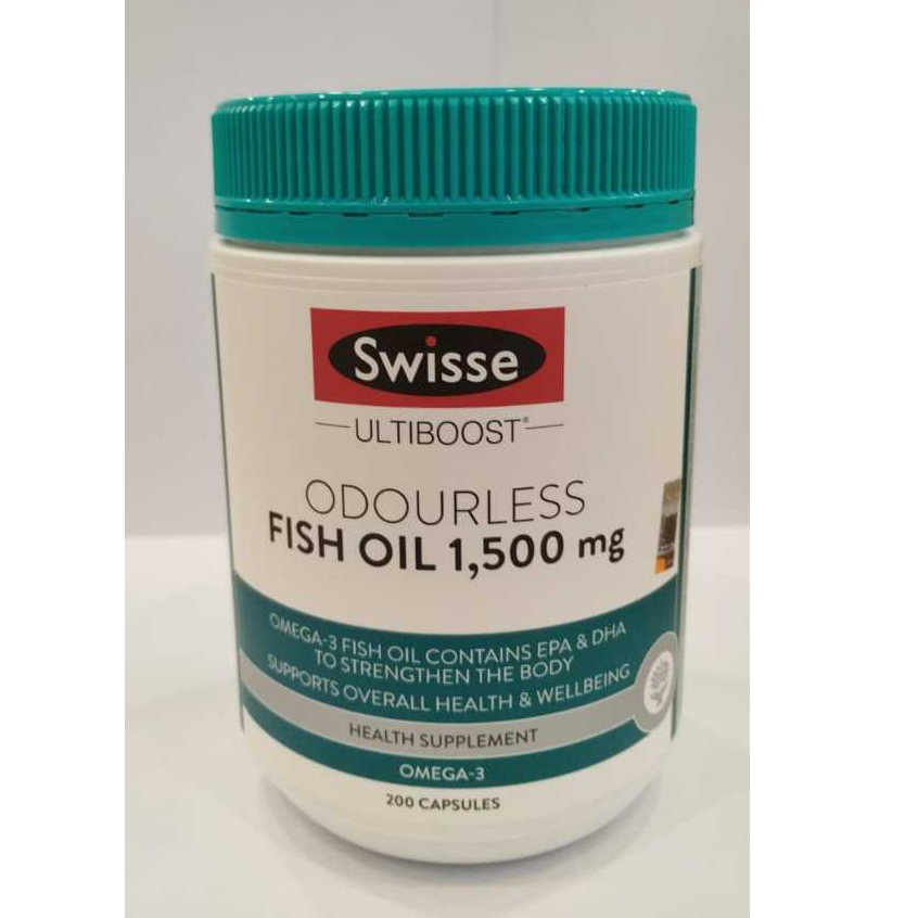 Swisse Ultiboost Odourless Fish Oil 1500mg 200 Caps | Shopee Malaysia