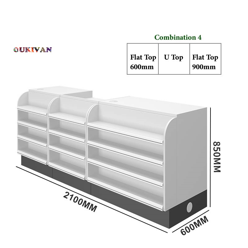 Cashier Display Counter With Storage Drawer Cabinet Supermarket ...