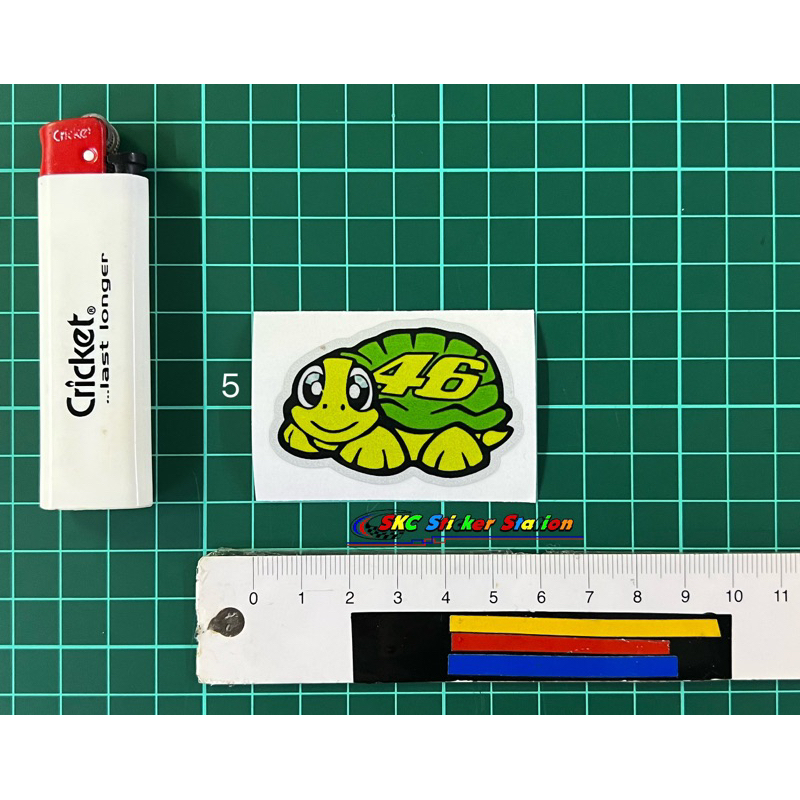 Vr46’s Turtle / The Doctor / 46 Turtle Boy Girl Logo Sticker Kecil ...