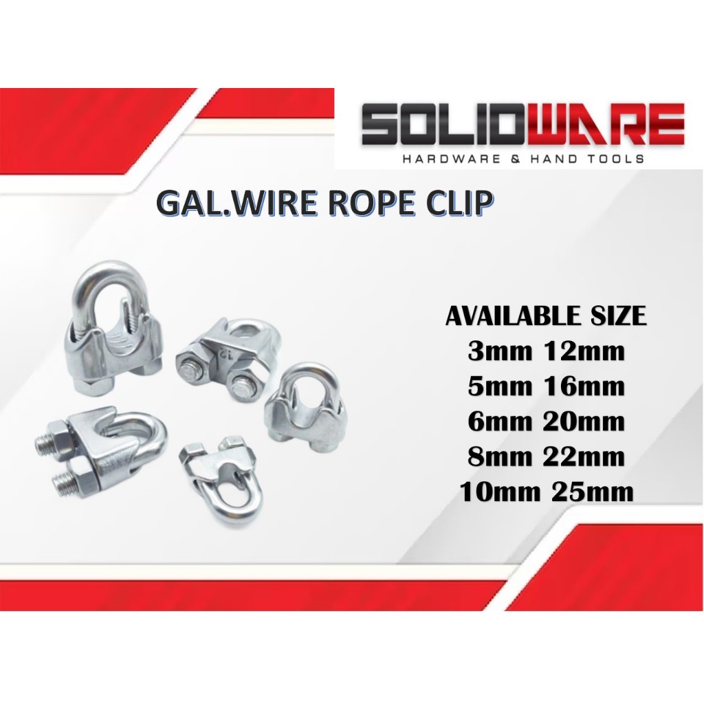 Galvanized Wire Rope Clip 3mm-25mm | Shopee Malaysia